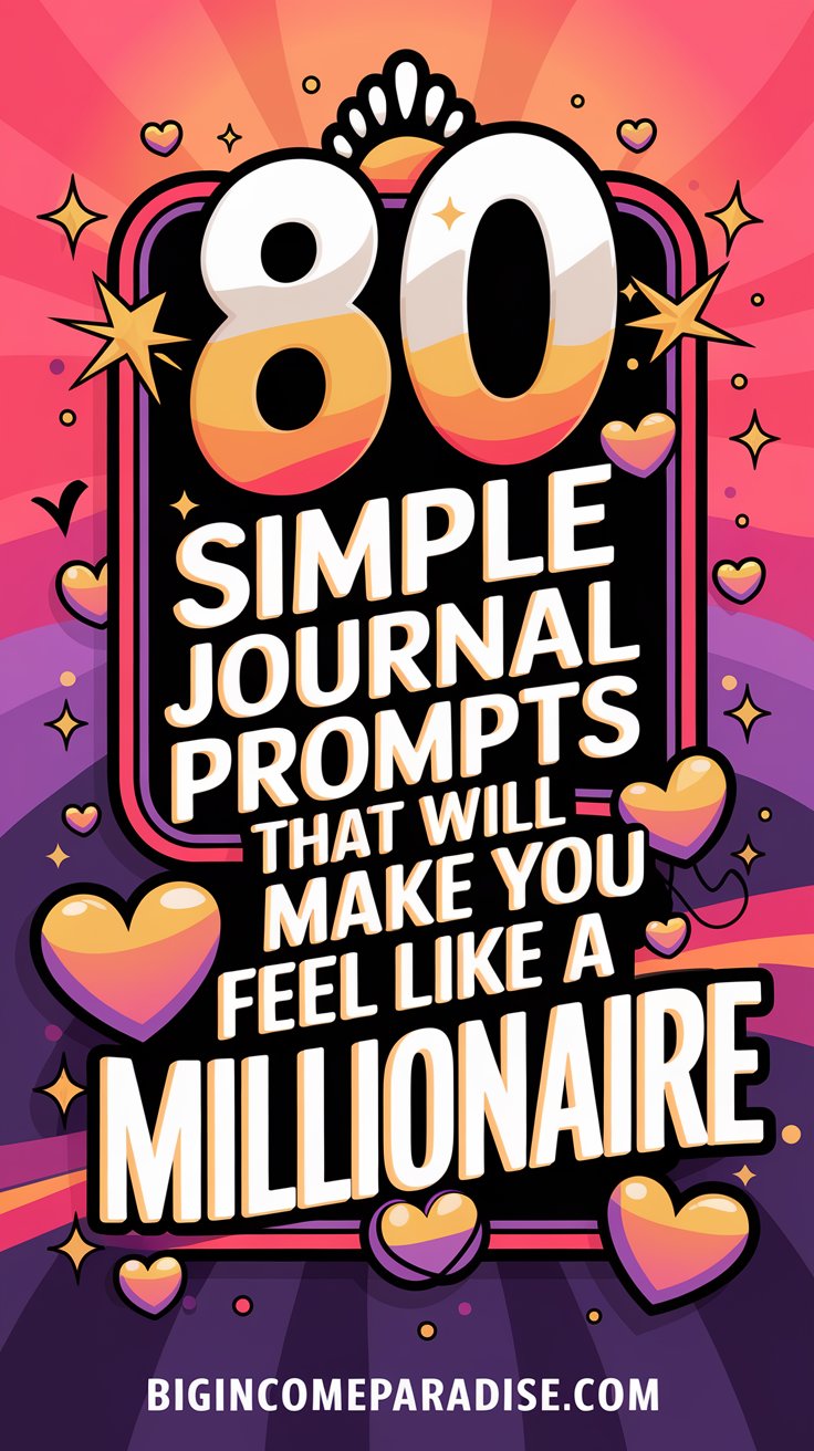 80 Simple Journal Prompts That Will Make You Feel Like A Millionaire