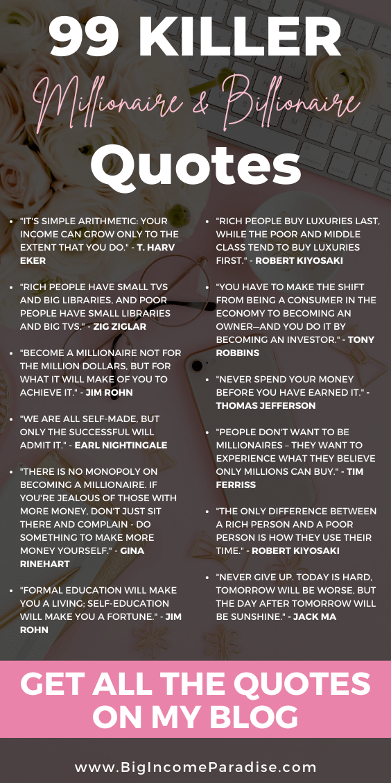 99 Killer Millionaire And Billionaire Quotes To Inspire You