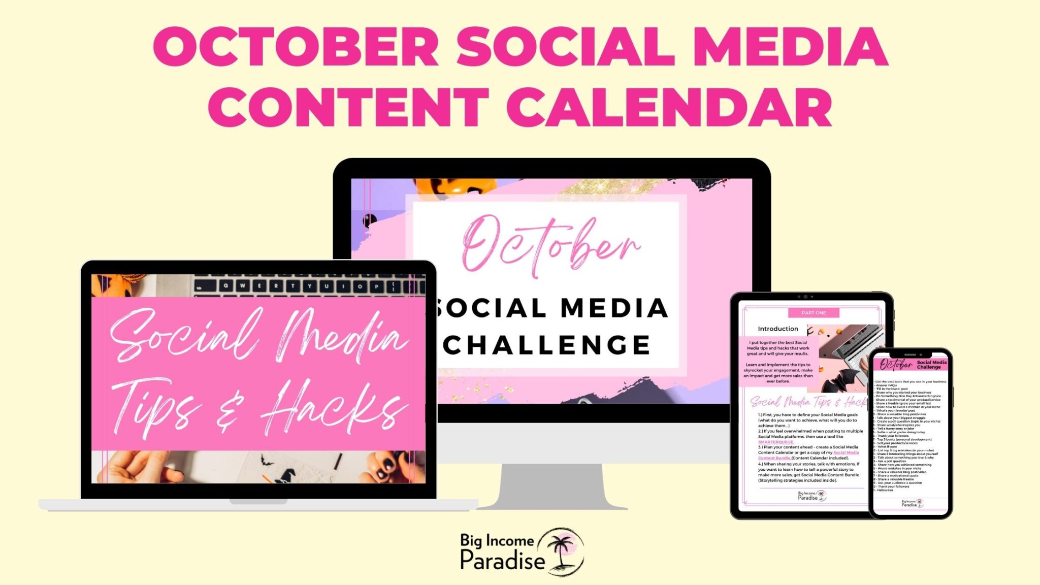 100+ Killer October Social Media Ideas + Free Content Calendar | Big ...