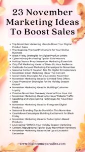 23 Killer November Marketing Ideas To Make More Sales